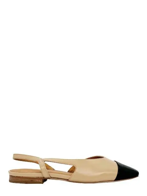 AMIE RAFA Lyon Slingback Flats - Tan