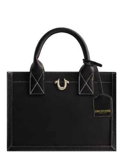 True Religion Modern Edge Suede Tote - Black