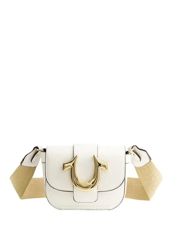 True Religion Mini Flap Crossbody - White