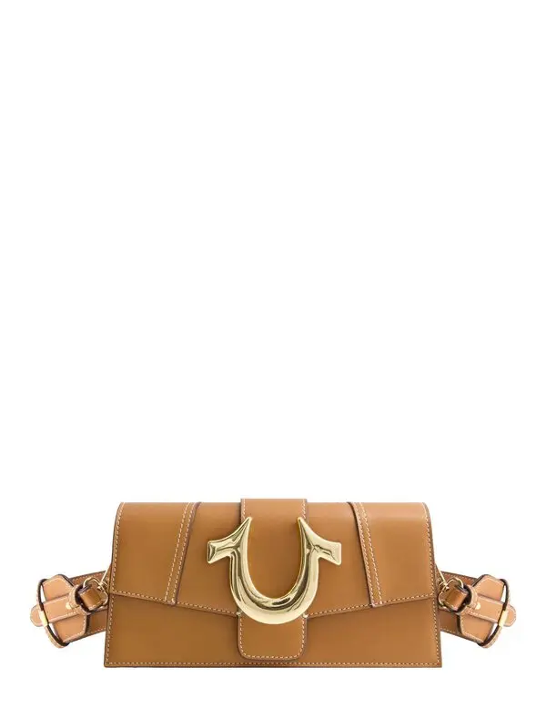True Religion Horseshoe Small Flap Bag - Cognac