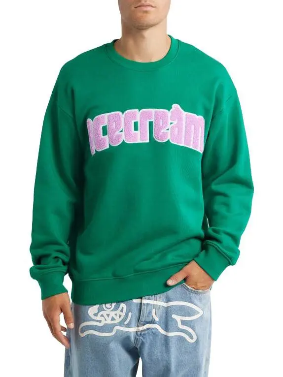 ICECREAM Swirl Logo Sweatshirt - Lush Meadow