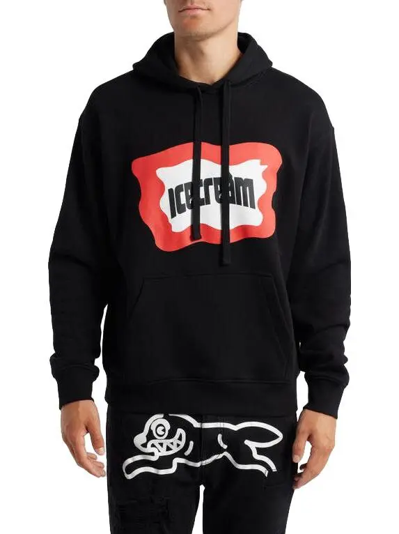 ICECREAM Graphic Hoodie - Black