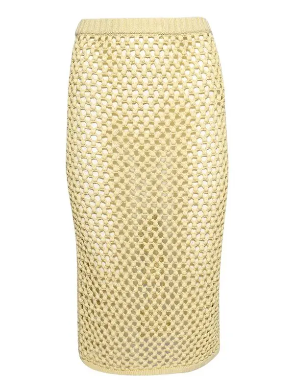 DIOTIMA Spice Crochet Embellished Skirt - Yellow