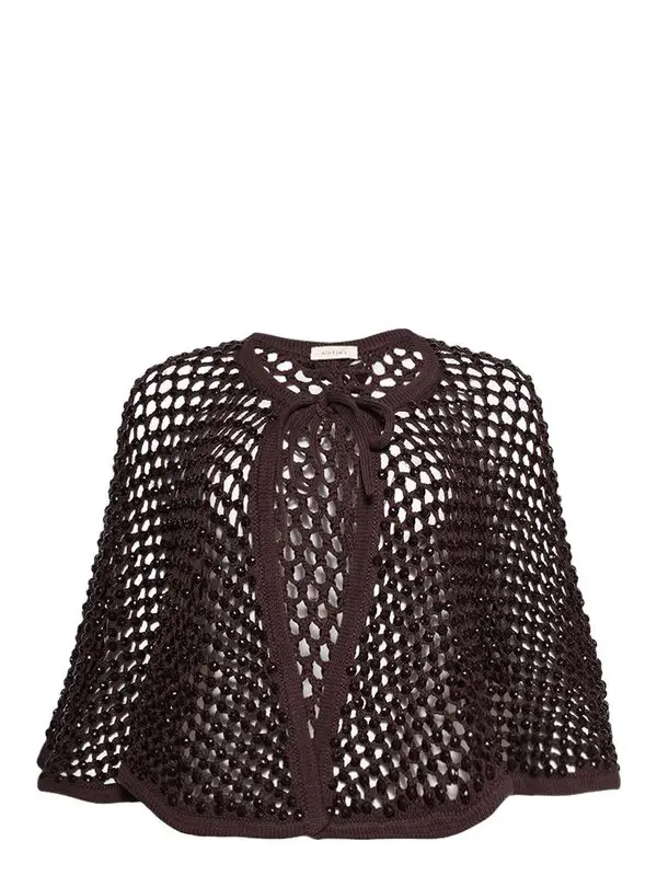 DIOTIMA Embellished Capelet - Black