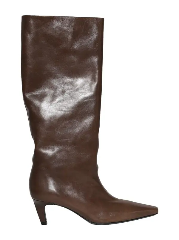 JUDE Calfskin Leather Knee High Boots - Brown