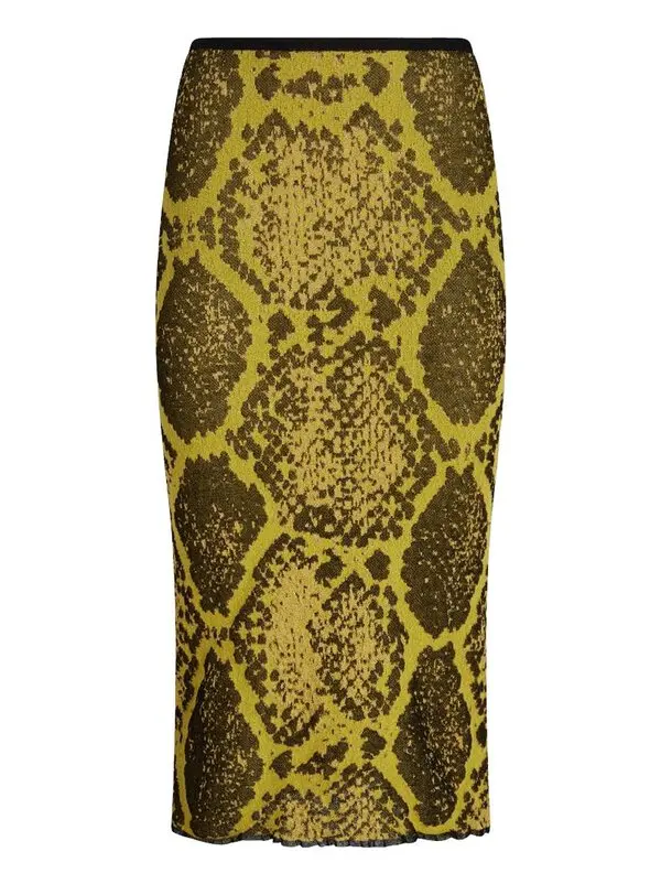 Attico Midi Skirt - Yellow