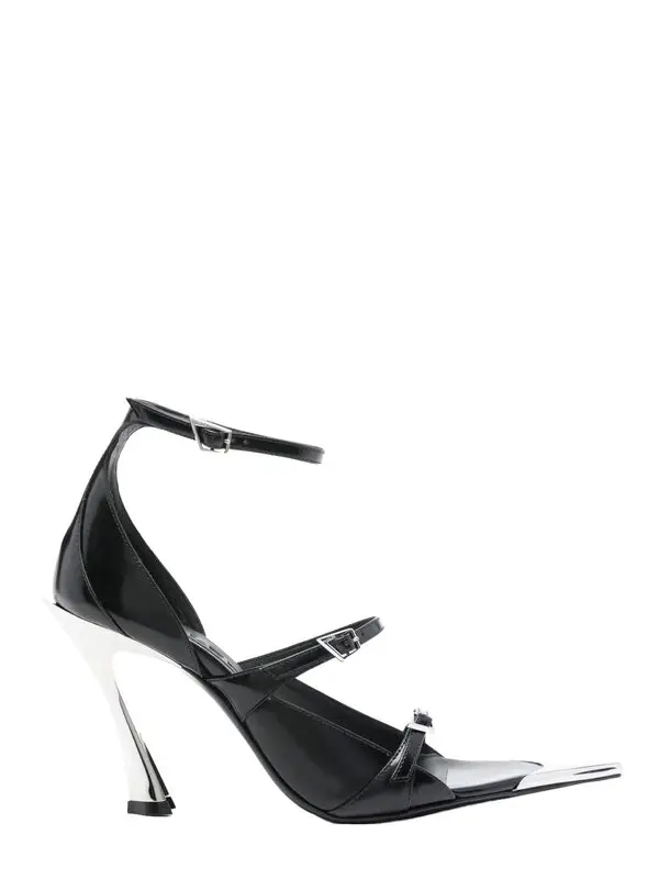 MUGLER 95mm Leather Sandals - Black