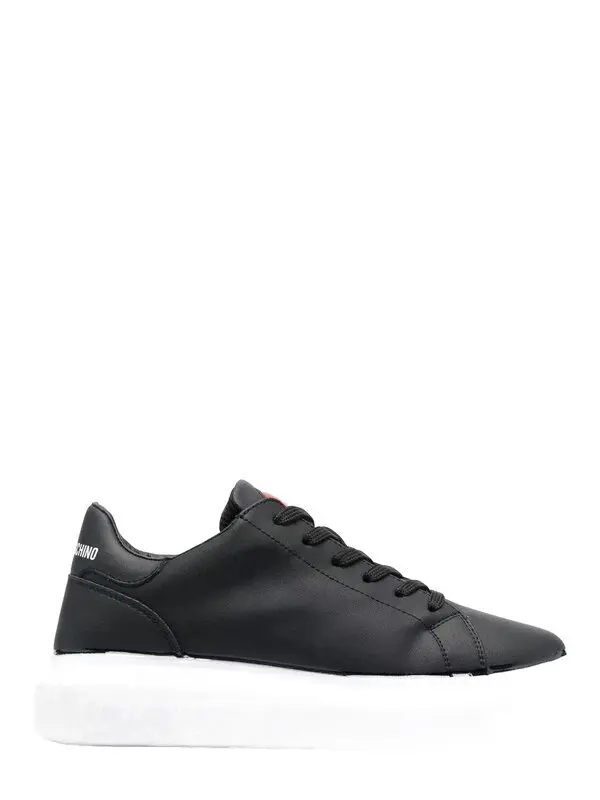 Moschino Low-top Lace-up Sneakers - Black