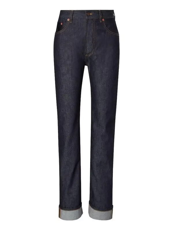 Bottega Veneta Intrecciato Straight Jeans - Blue