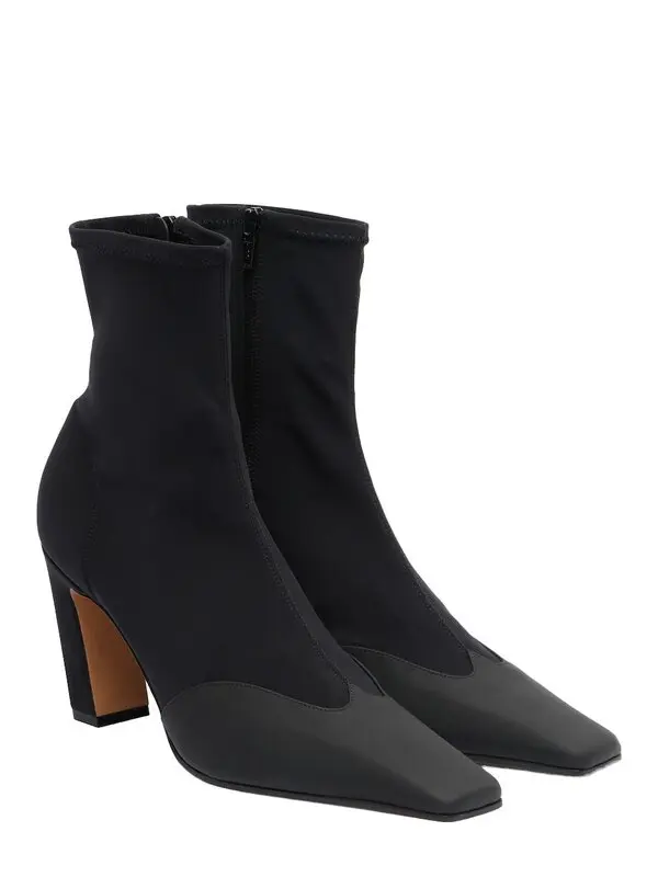 Khaite Nevada 85 Mid-calf Zip Up Boots - Black