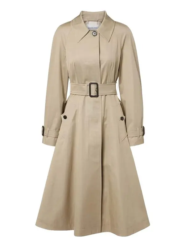 Burberry Ellingham Cotton Gabardine Trench Coat - Beige