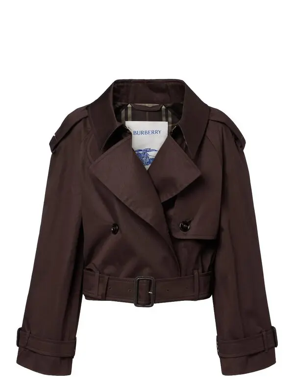 Burberry Cotton Gabardine Jacket - Brown