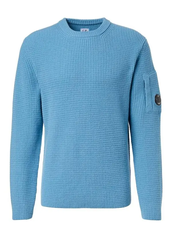 C.P. COMPANY Ribbed-knit Wool-blend Sweater - Blue