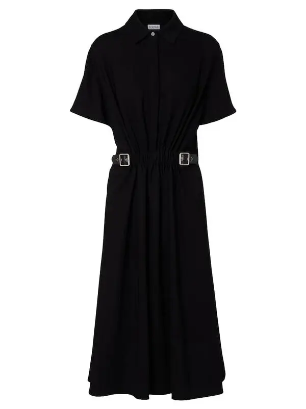 Loewe Belted Midi Dress - Black