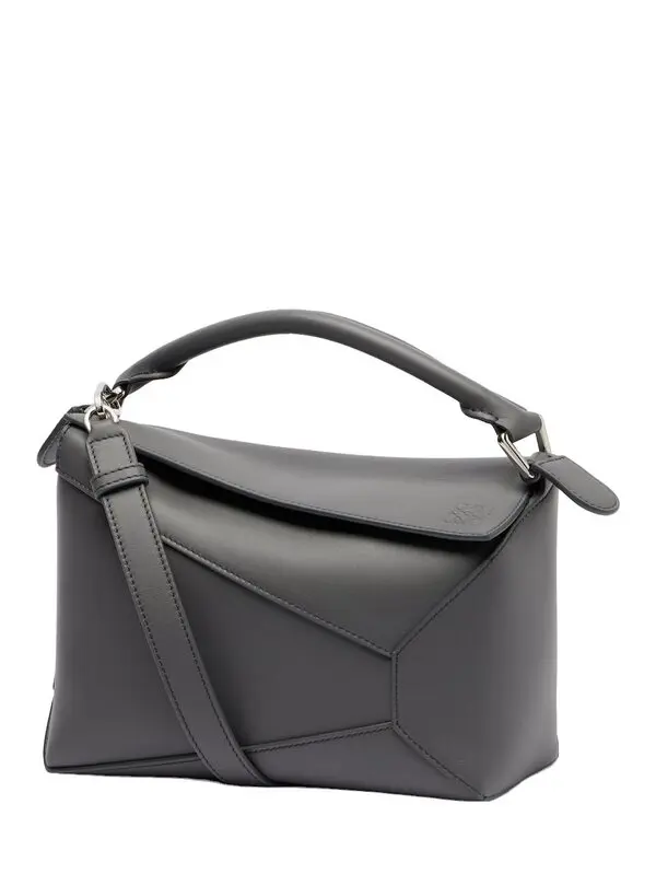 Loewe Puzzle Edge Small Leather Tote Bag - Grey
