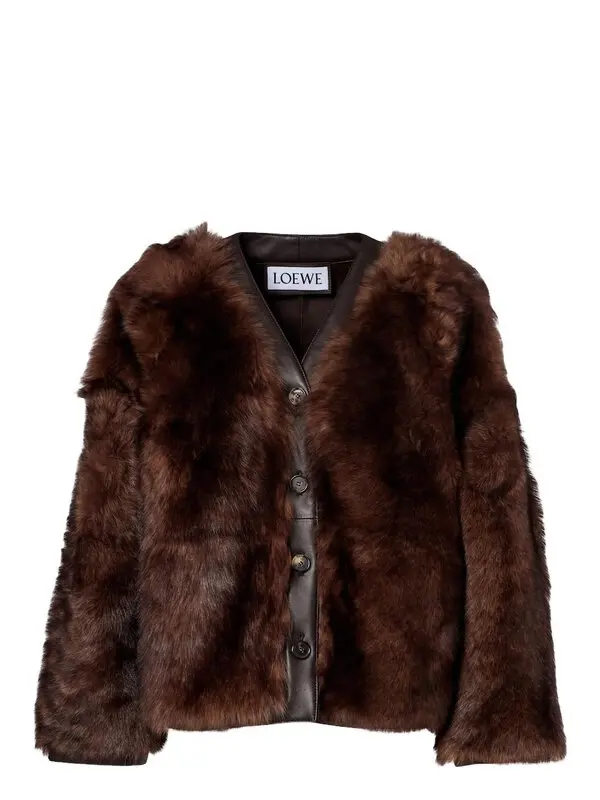 Loewe Shearling Jacket - Brown