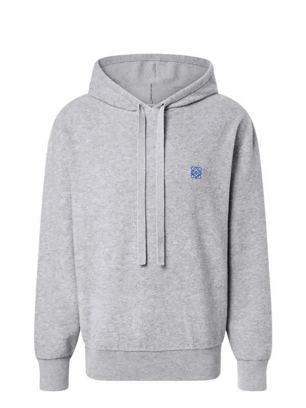Loewe Anagram Wool Hoodie - Grey