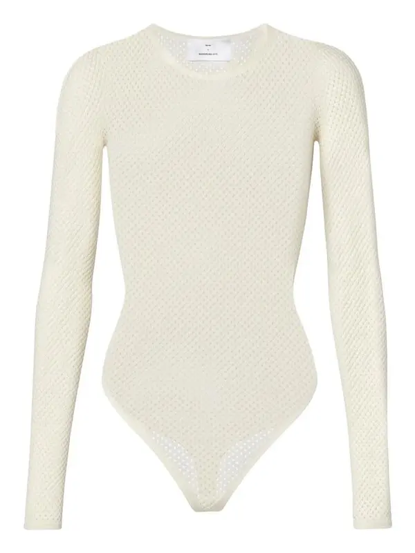 Wardrobe.NYC Rhw Web Wool-blend Bodysuit - White