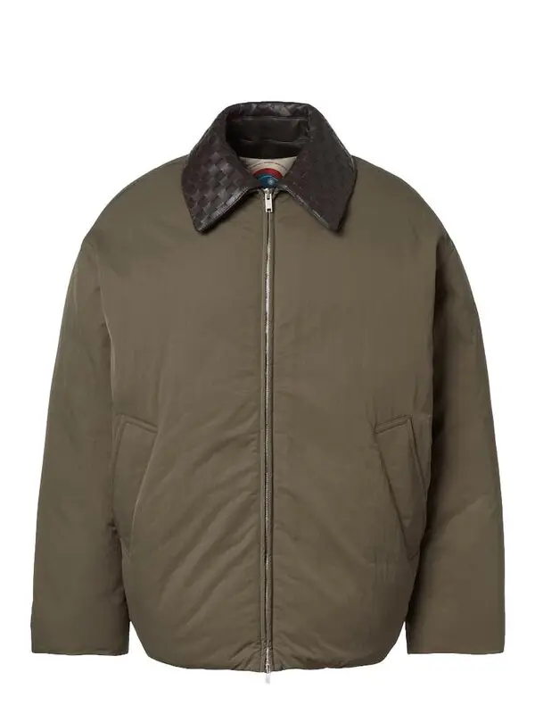 Bottega Veneta Intrecciato Down Jacket - Green
