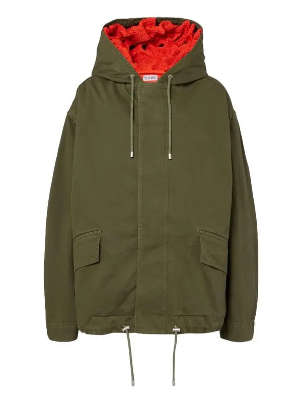 Loewe Cotton Canvas Vest And Jacket Set - Green