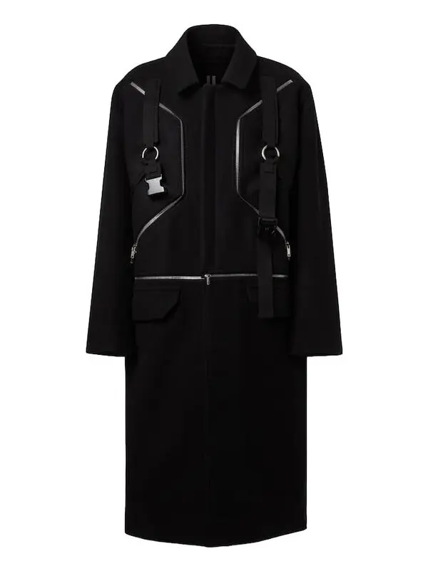Rick Owens Virgin Wool Coat - Black