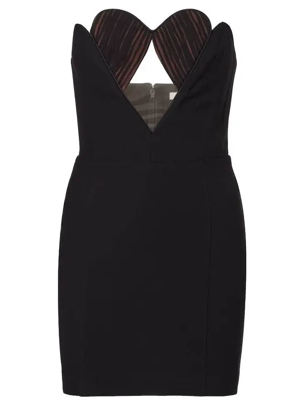 NENSI DOJAKA Cutout Strapless Mini Dress - Black
