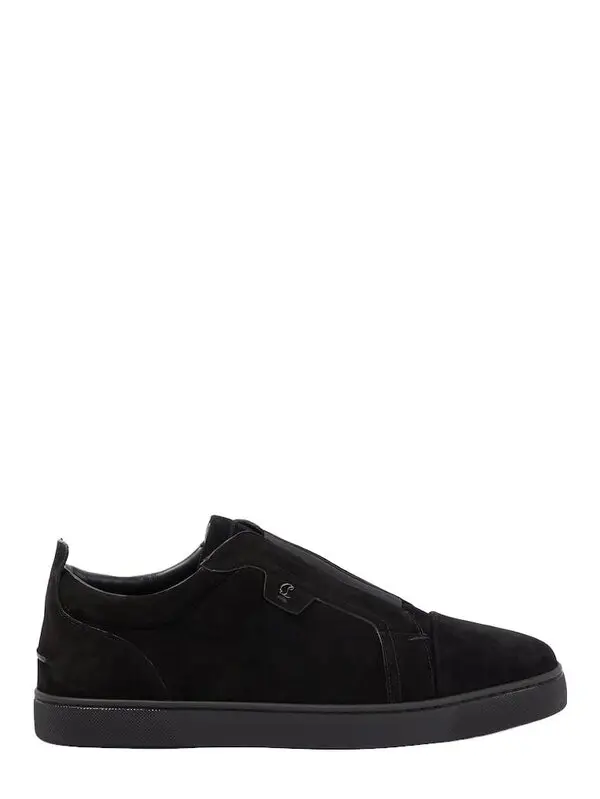 CHRISTIAN LOUBOUTIN St. Louis Suede Slip-on Sneakers - Black