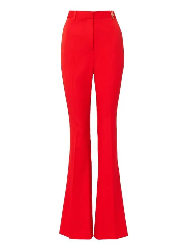 Versace Medusa '95 Wool Flare Pants - Red
