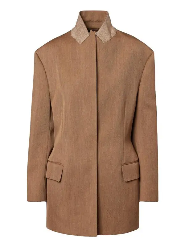FFORME Malina Virgin Wool Blazer - Beige