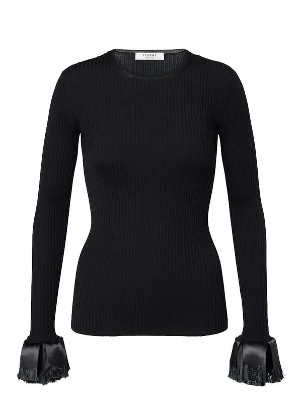 FFORME Ribbed-knit Wool-blend Sweater - Black