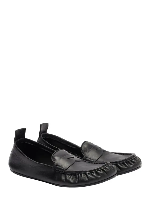 Acne Studios Leather Penny Loafers - Black