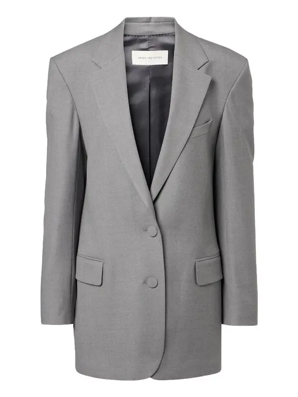 Dries Van Noten Wool-blend Blazer - Grey