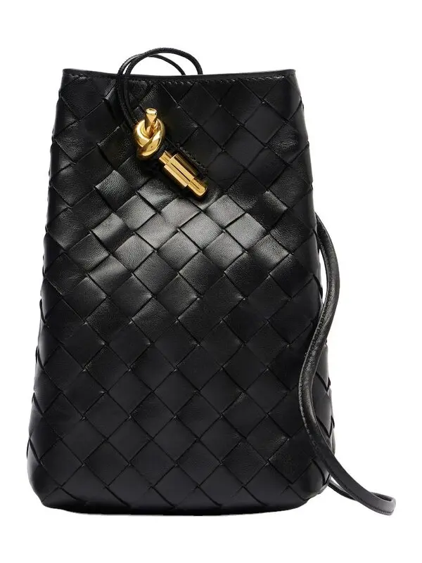 Bottega Veneta Jodie Intrecciato Mini Shoulder Bag - Black