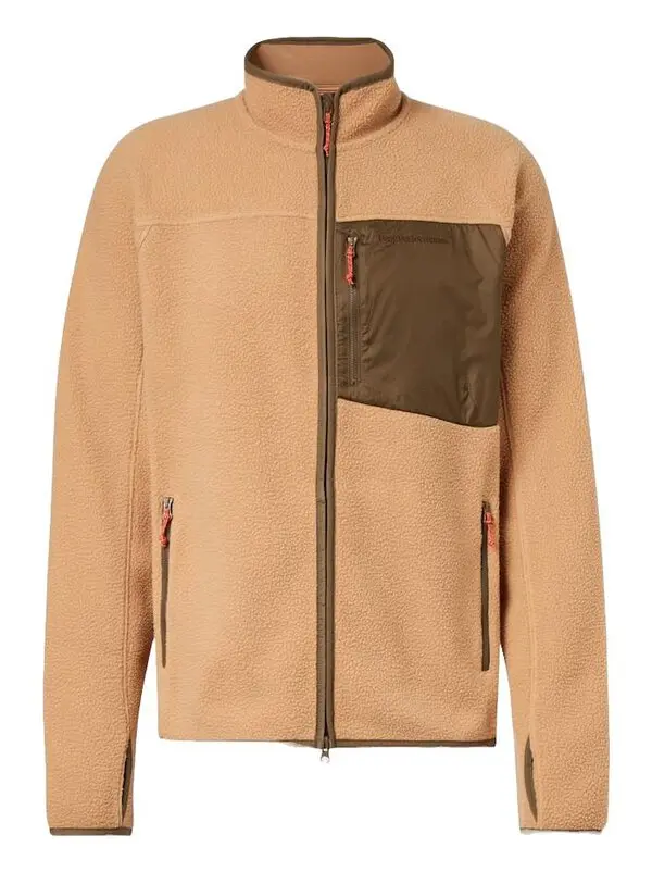 PEAK PERFORMANCE Pile Jersey-lined Fleece Jacket - Neutrals
