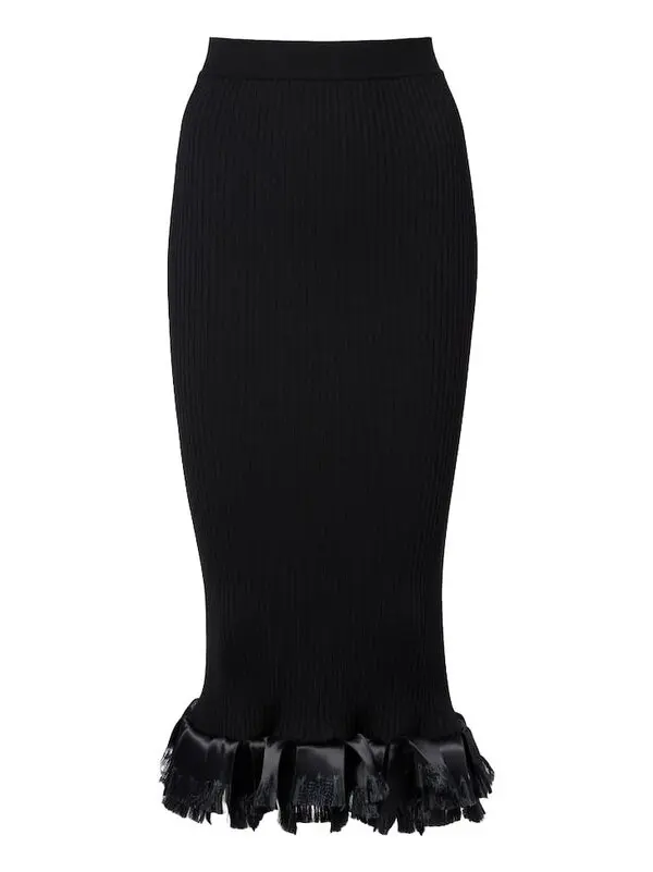 FFORME Riley Wool-blend Midi Skirt - Black