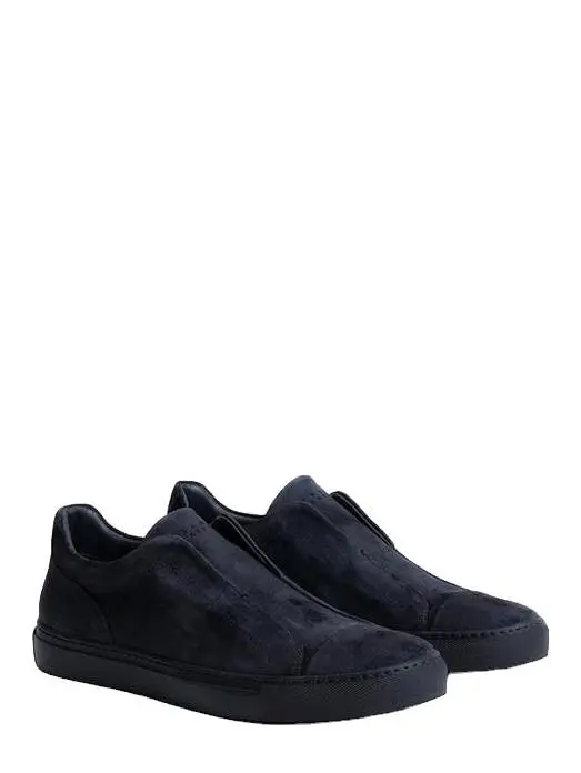 Robert Barakett Catro Laceless Suede Slip-on Sneaker - Navy