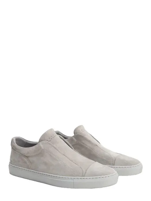 Robert Barakett Catro Laceless Suede Slip-on Sneaker - Stone