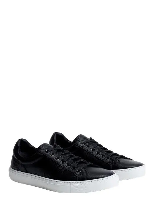 Robert Barakett Terrence Low Top Leather Sneaker - Black