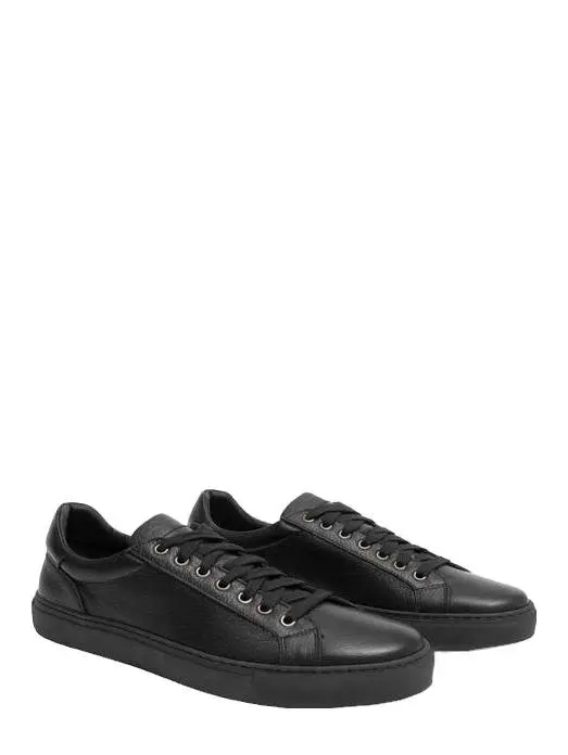 Robert Barakett Terrence Low Top Leather Sneaker - Deep Black