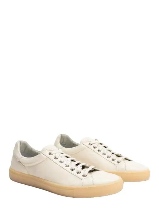 Robert Barakett Terrence Low Top Leather Sneaker - Ivory