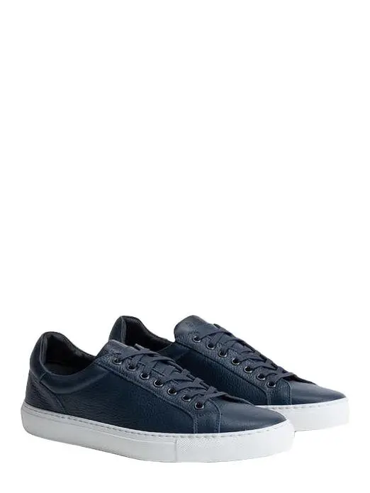 Robert Barakett Terrence Low Top Leather Sneaker - Navy