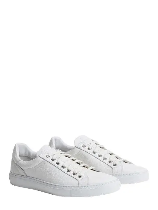 Robert Barakett Terrence Low Top Leather Sneaker - White