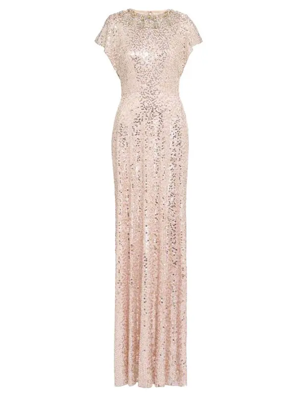 Jenny Packham Odisha Sequinned Gown - Sugar