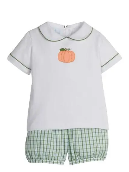 LITTLE ENGLISH Applique Peter Pan Diaper Set - Pumpkin