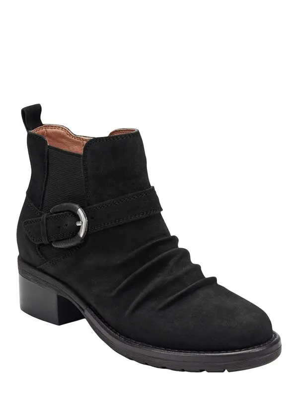 EARTH® Ruched Bootie - Black 01