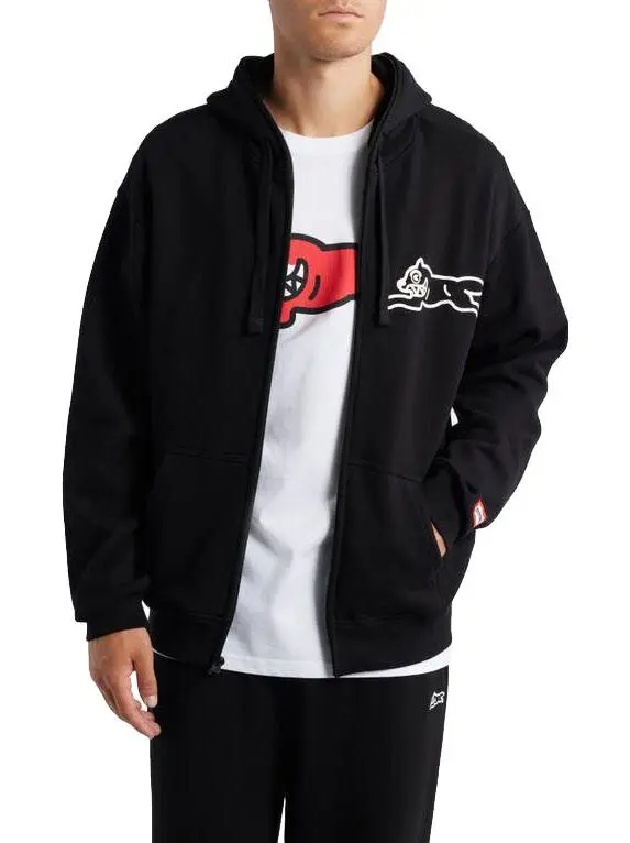 ICECREAM Graphic Zip Hoodie - Black