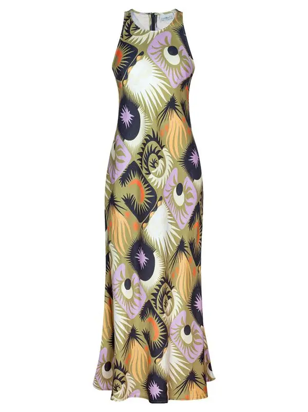 UNTITLED IN MOTION Lanelle Printed Maxi Dress - Alchemia-green