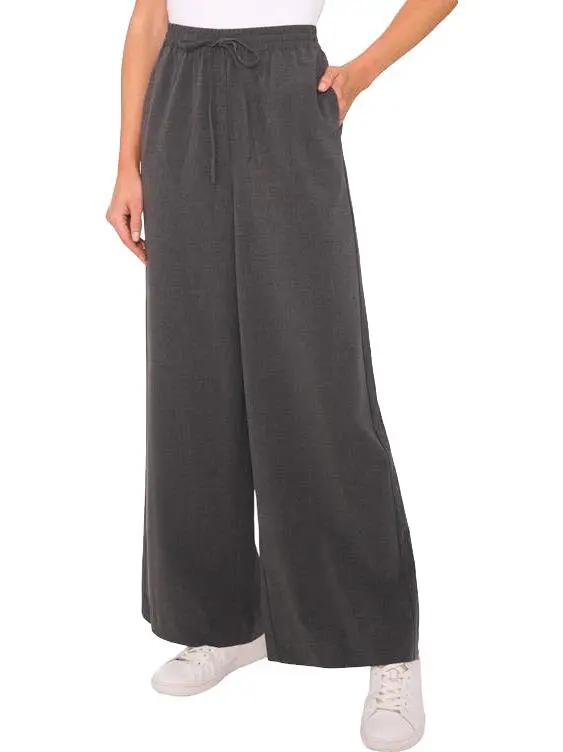 Halogen Wide Leg Pants - Medium Heather Grey