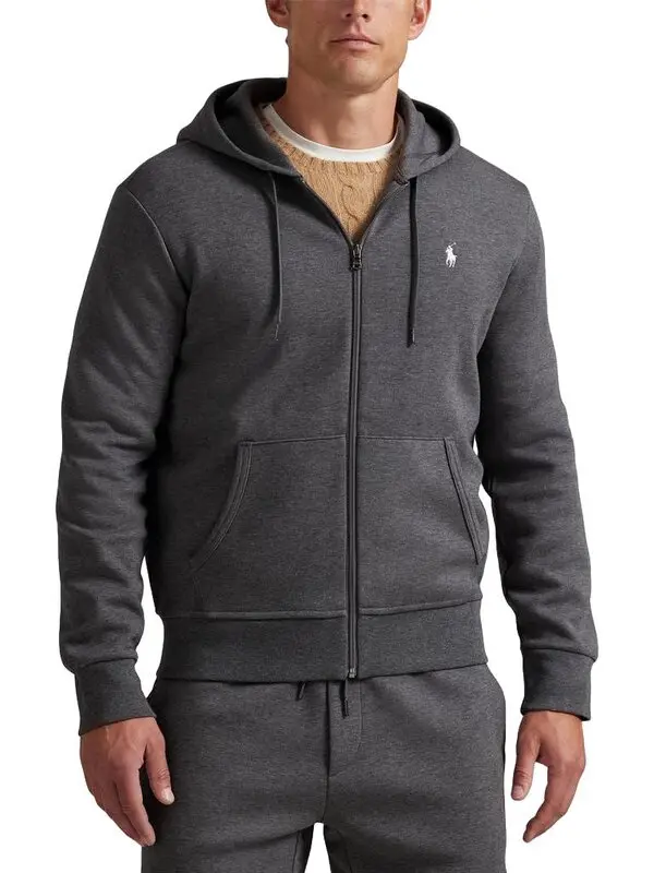 Ralph Lauren Double Knit Zip-up Hoodie - Barclay Heather