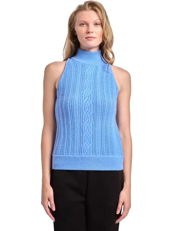 CAPSULE 121 The Bloom Sleeveless Sweater - Daphne Blue